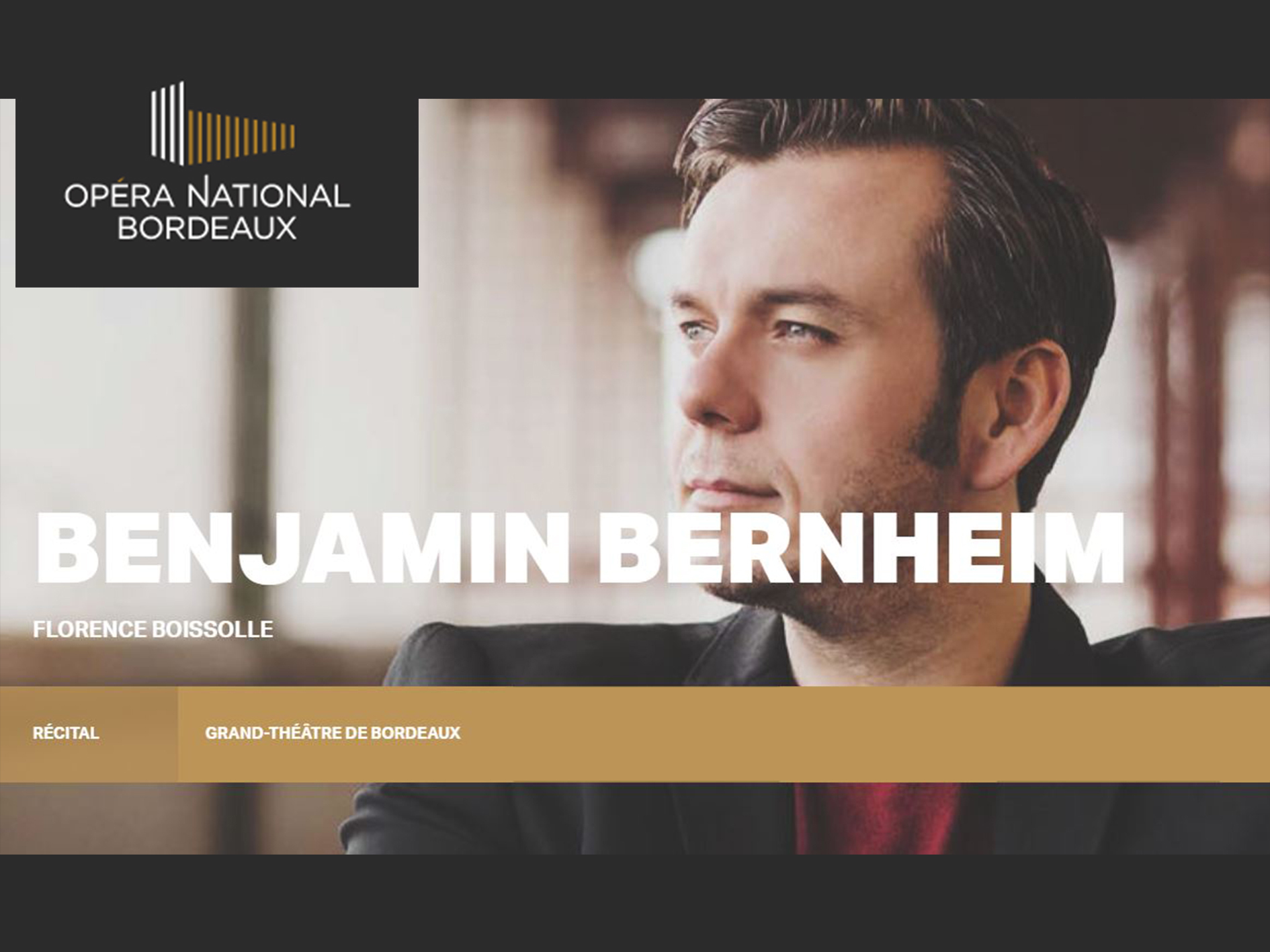 Recital of Benjamin Bernheim - Bordeaux Opera house (2018) (Production ...