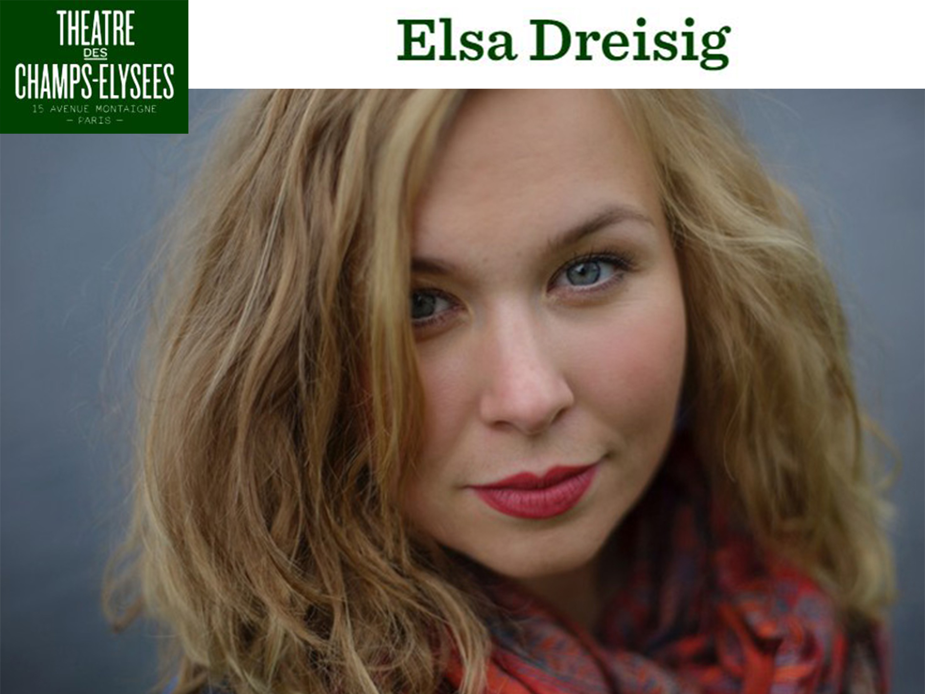 Concert Elsa Dreisig - Théâtre des Champs-Élysées (2018) (Production ...