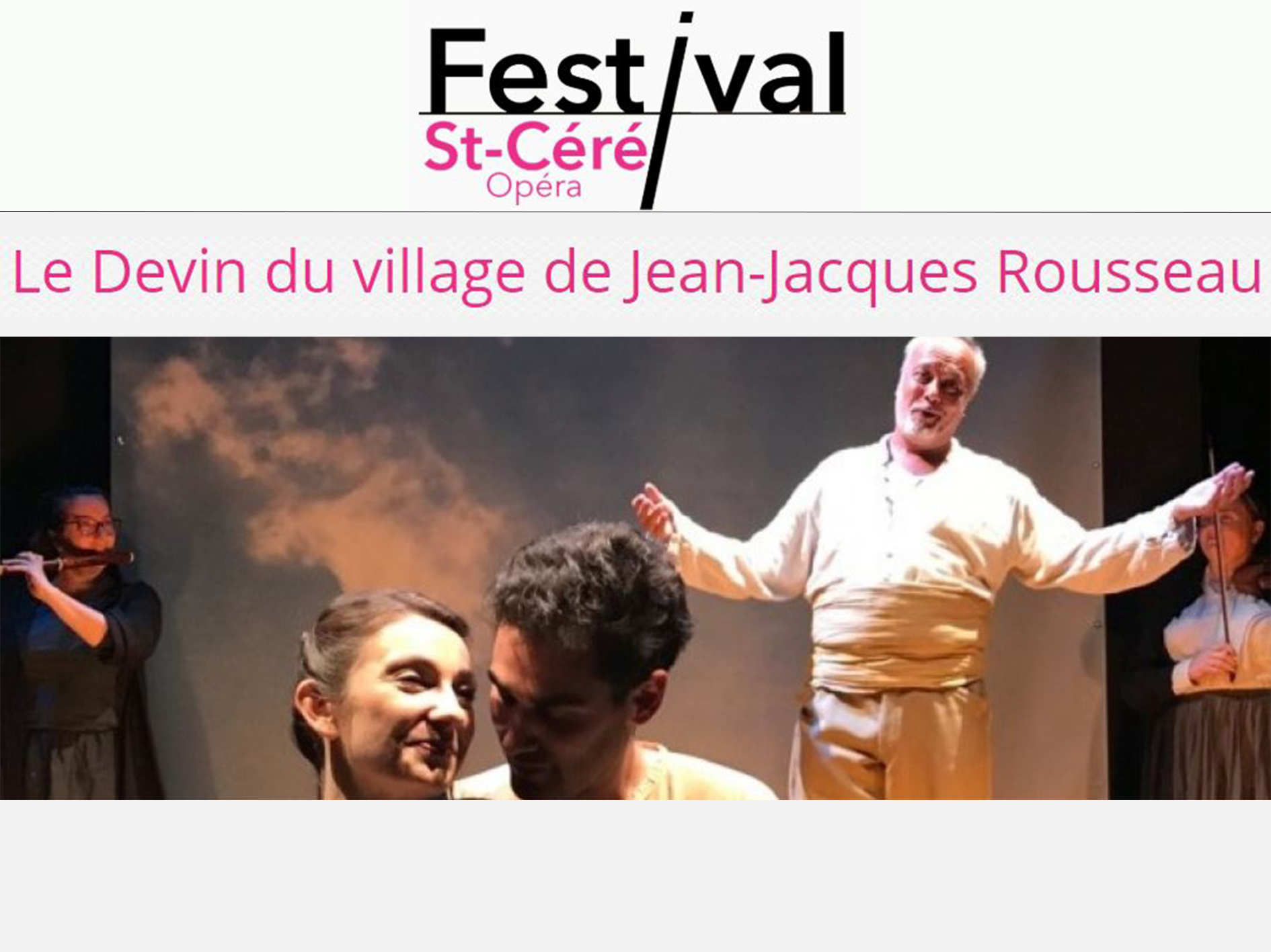 Le Devin du village - St-Céré Festival (2018) (Production - Saint-Céré ...