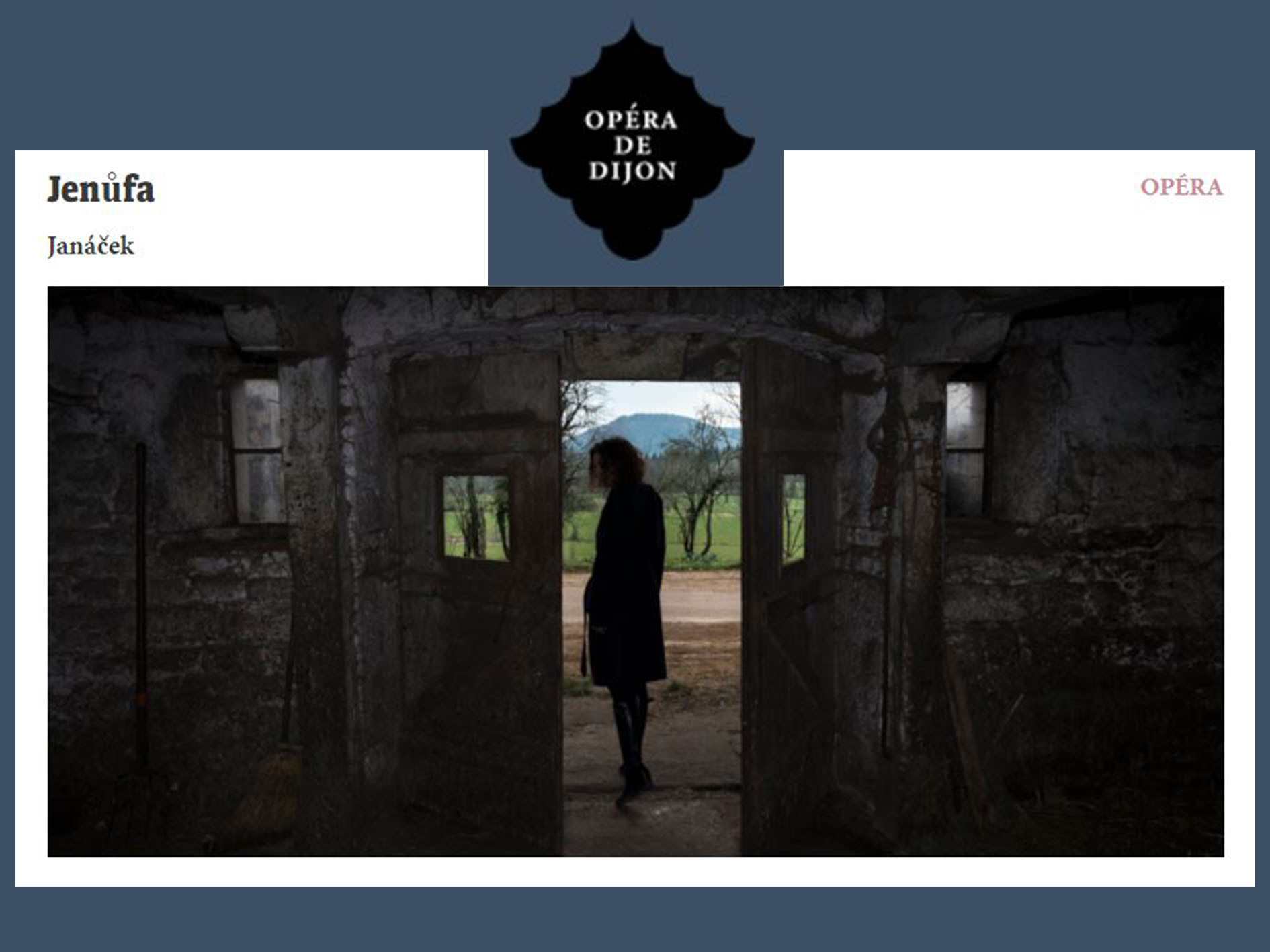 Jenufa - Dijon Opera house (2018) (Production - Dijon, france) | Opera ...