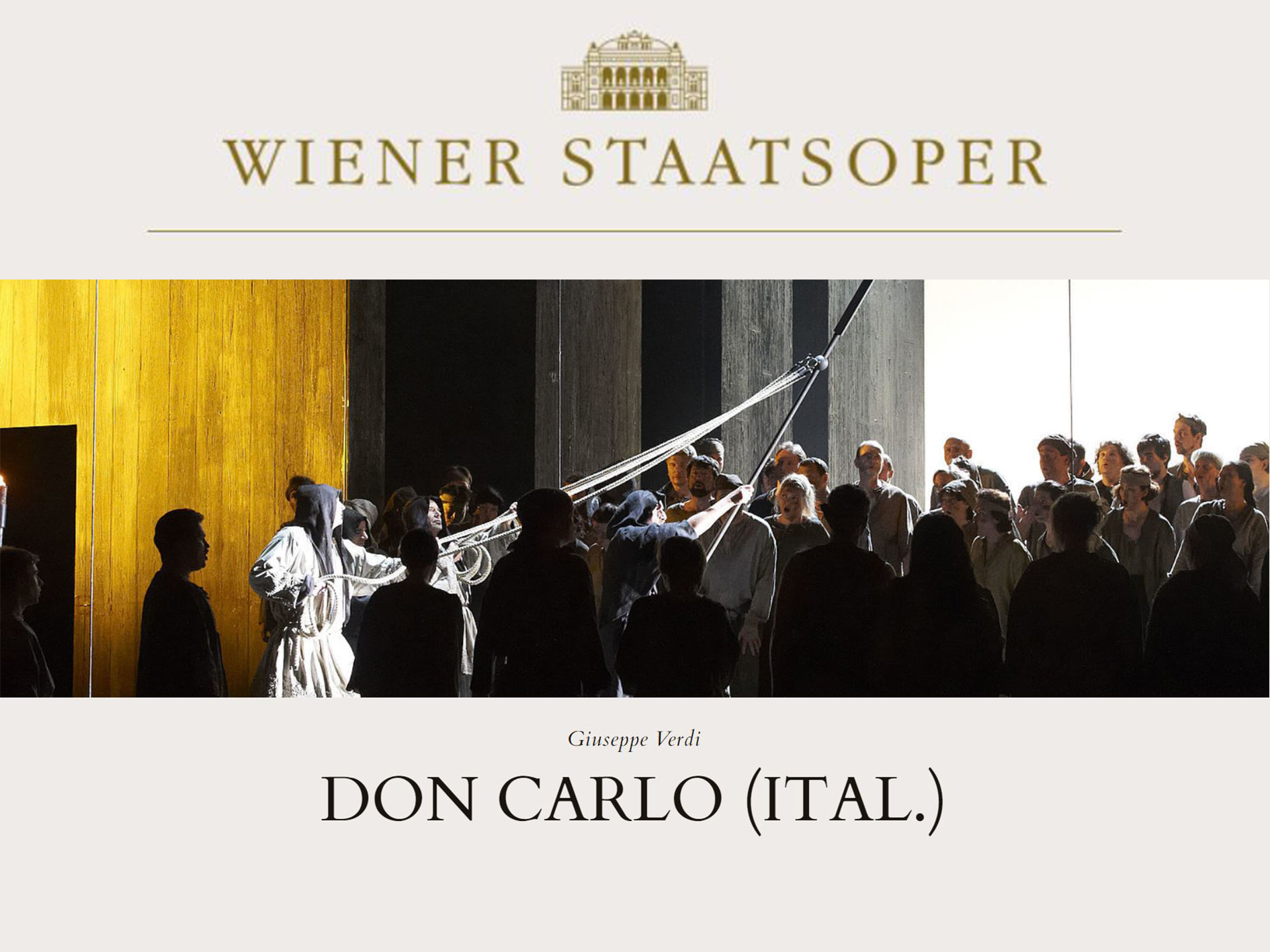 Don Carlo - Wiener Staatsoper (2019) (Production - Wien, austria ...