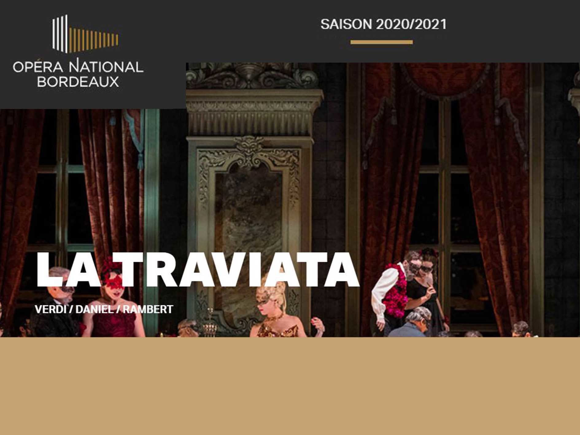 La Traviata - Bordeaux National Opera house (2020) (Production ...
