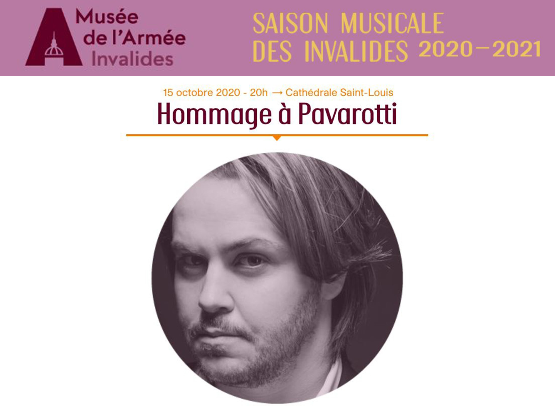 Récital Kévin Amiel "Hommage à Pavarotti" - Les Invalides (2020 ...