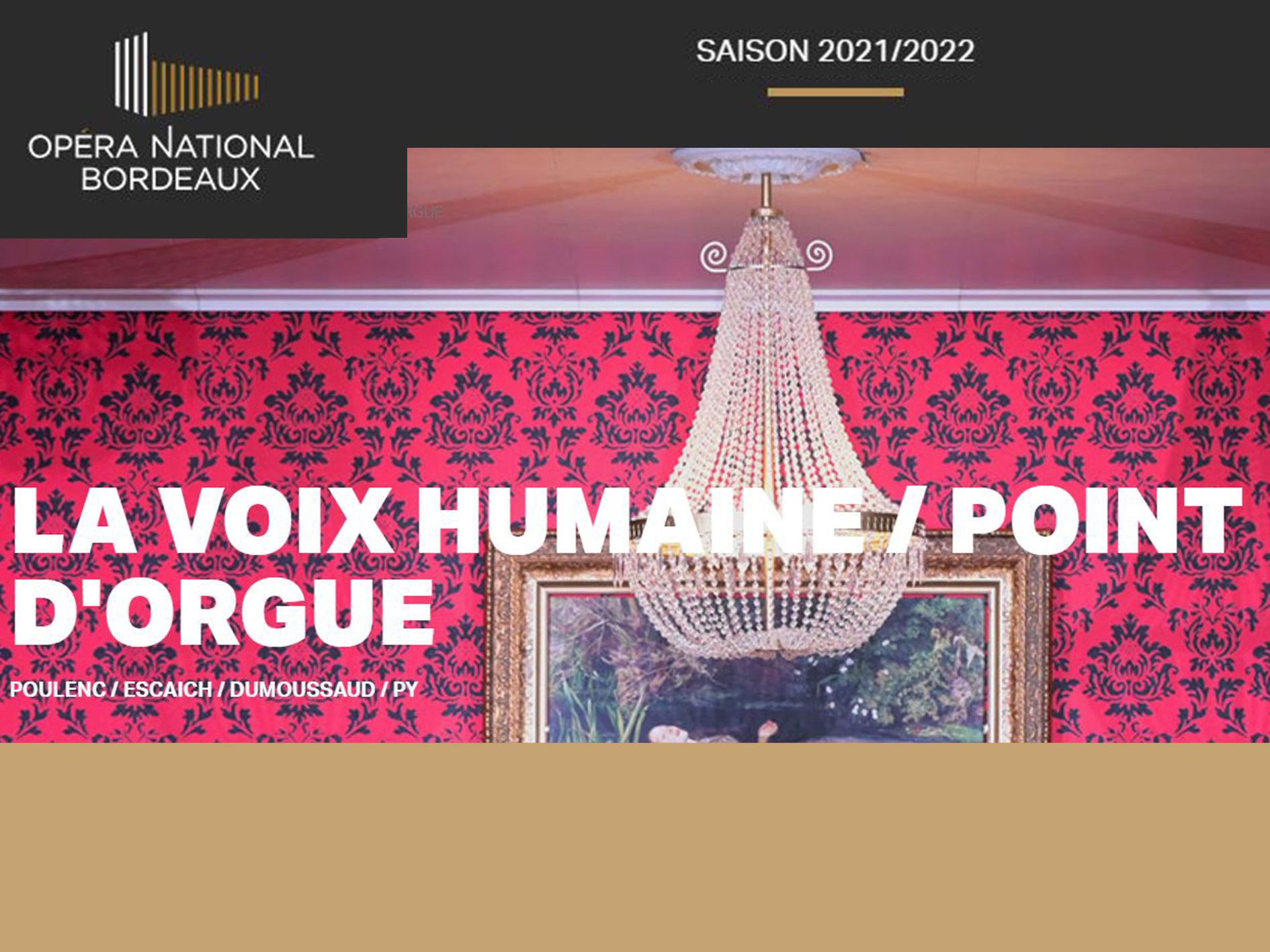 La Voix Humaine - Bordeaux Opera house (2021) (Production - Bordeaux ...