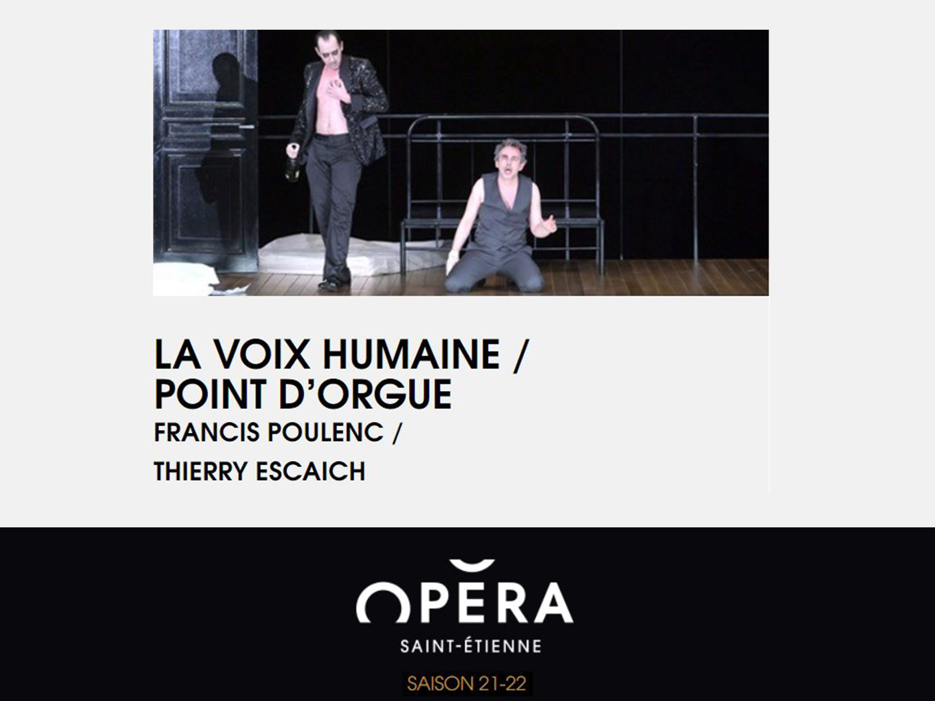 La Voix Humaine - Saint-Etienne Opera house (2022) (Production - Saint ...