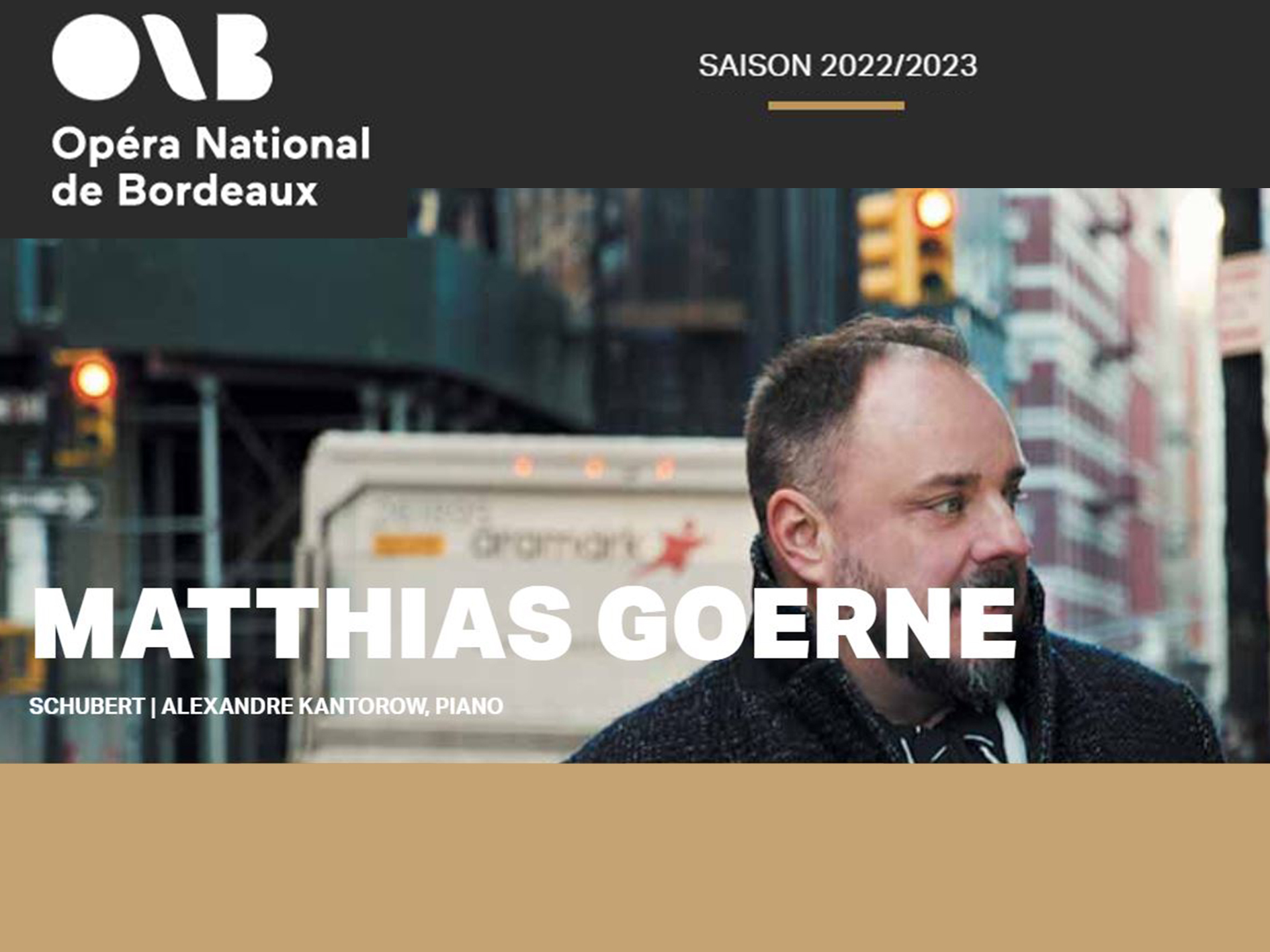 Concert Matthias Goerne - Bordeaux Opera house (2023) (Production ...