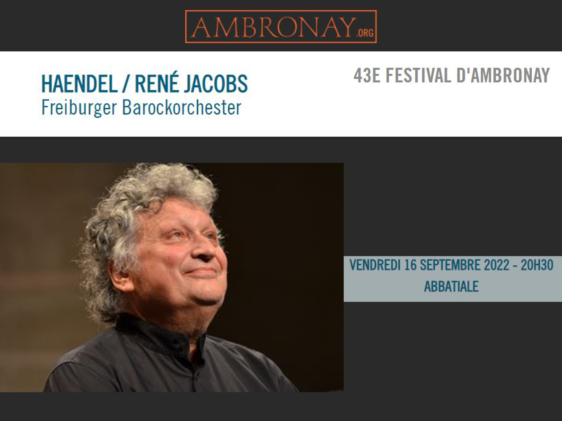 Haendel/René Jacobs - Ambronay Festival (2022) (Production - Ambronay ...