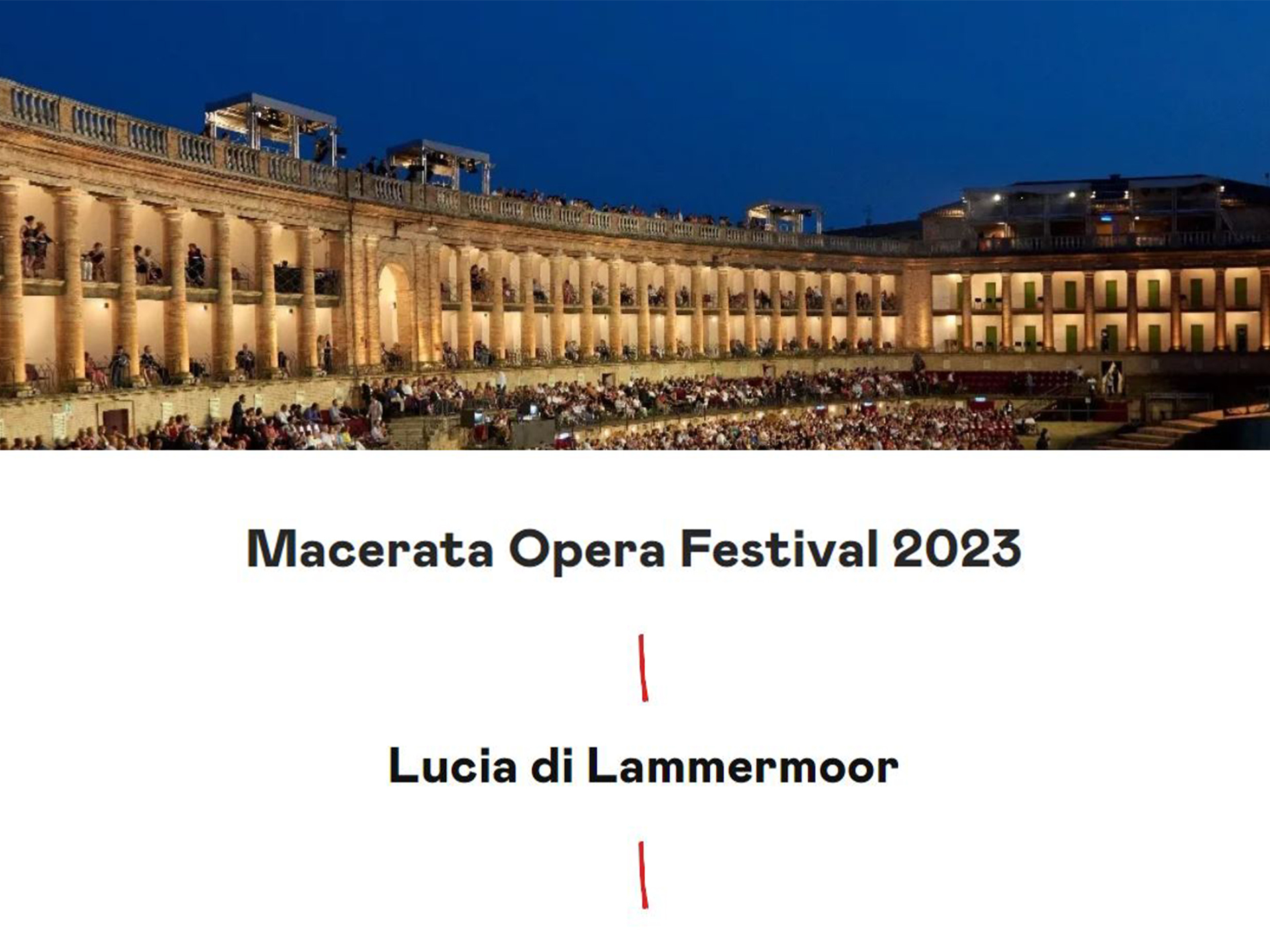 Lucia di Lammermoor - Macerata Opera Festival (2023) (Production ...