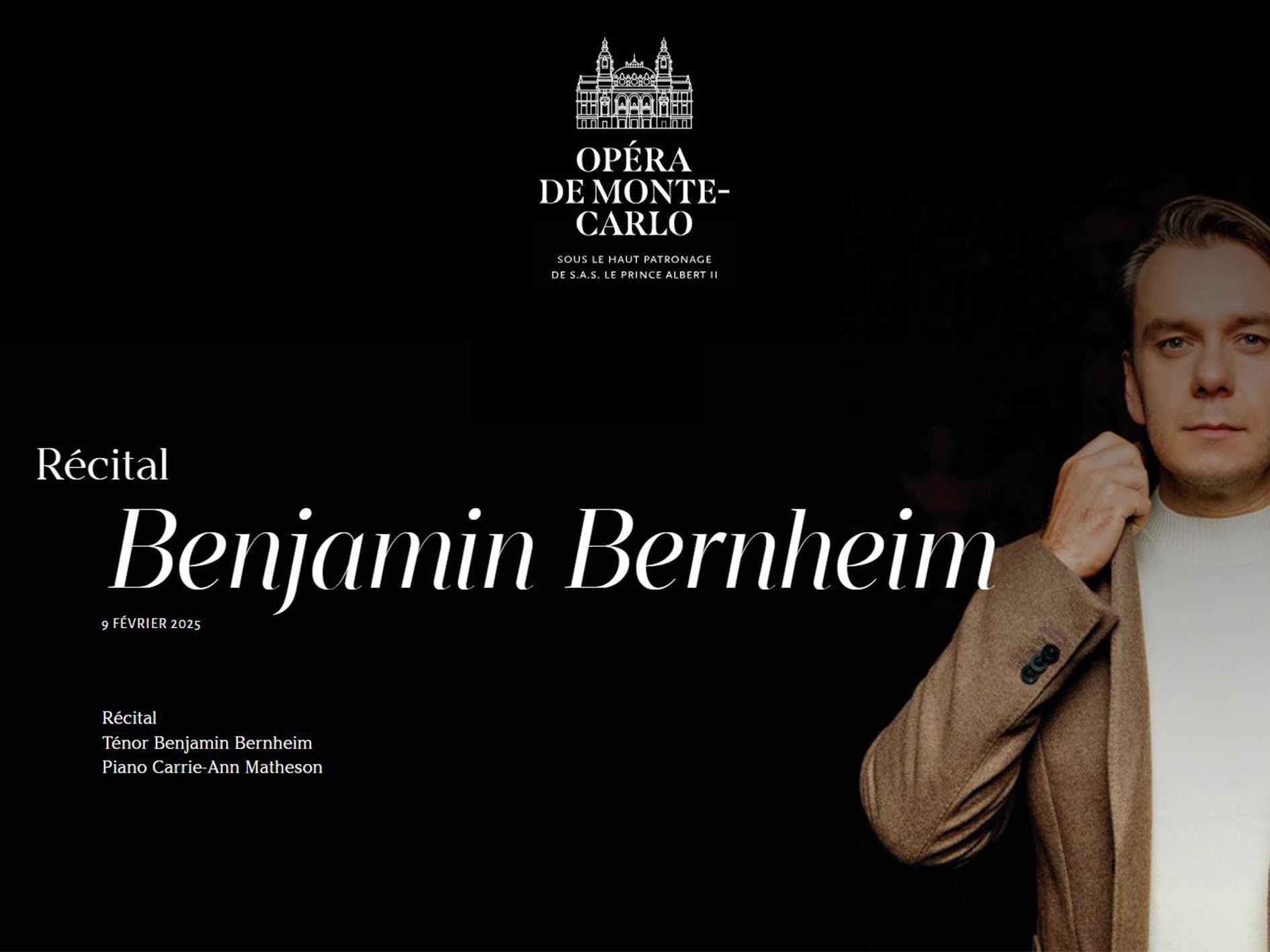 Concert Benjamin Bernheim - Monte-Carlo Opera house (2025) (Production ...