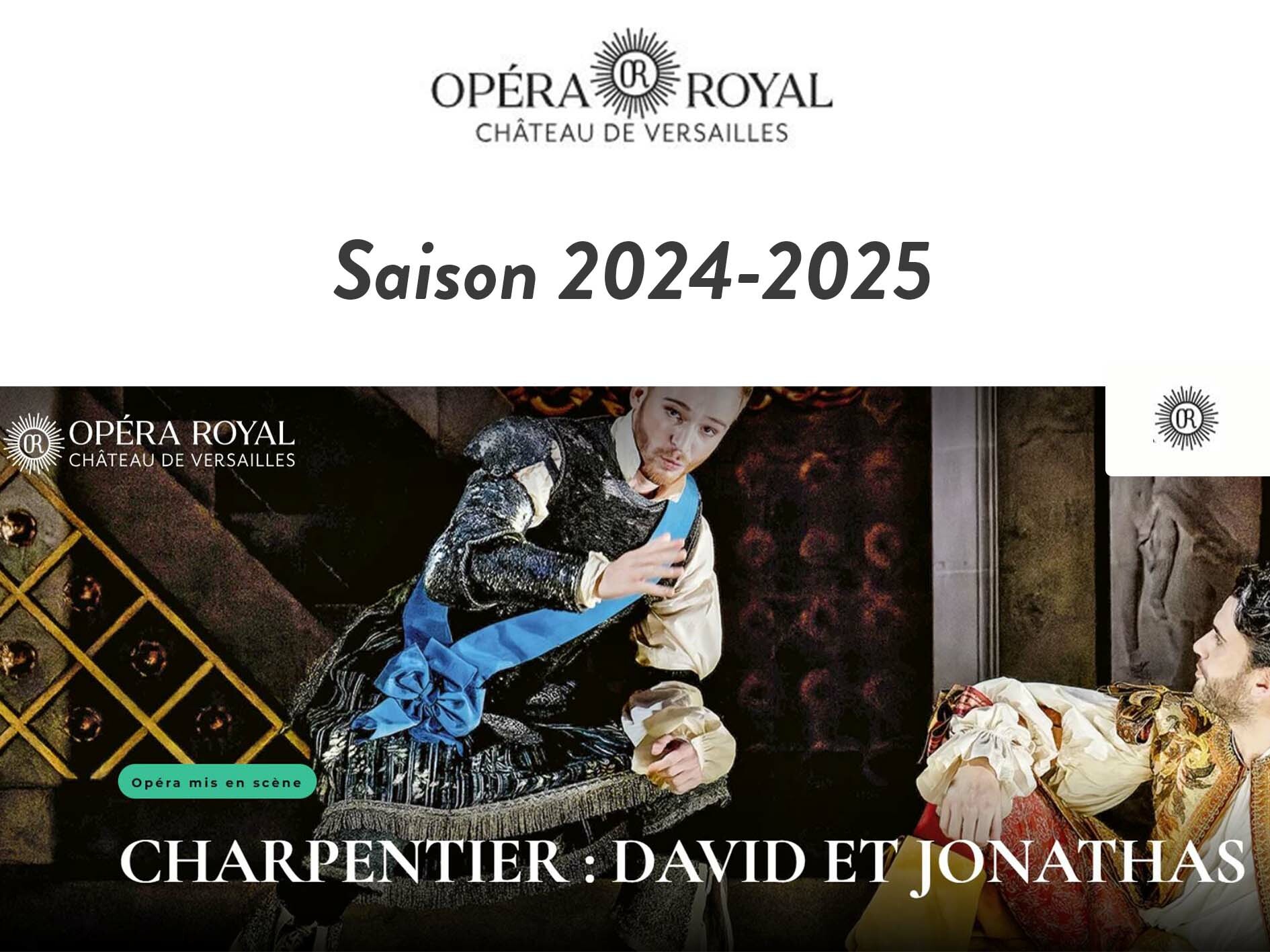 David et Jonathas - Versailles Royal Opera house (2025) (Production ...