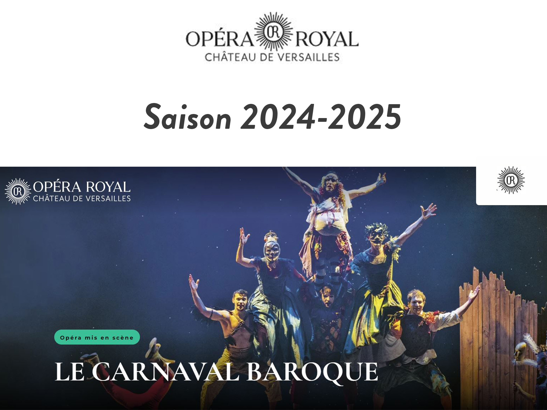 Le Carnaval Baroque - Versailles Royal Opera house (2025) (Production ...